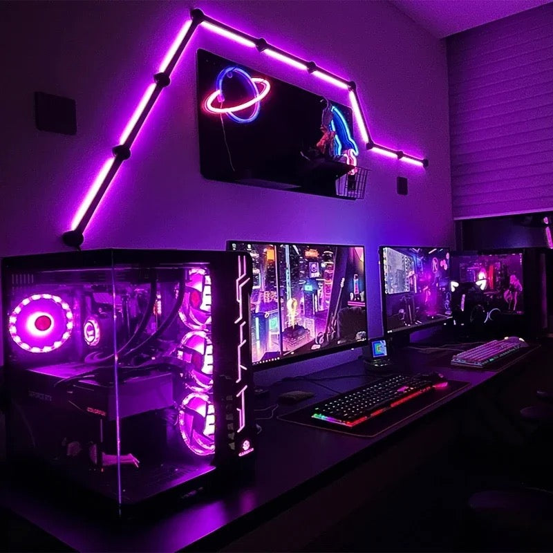 Lineas Barras Gamer Pared Inteligentes Rgb Wifi 12 Und Tuya smart game ...