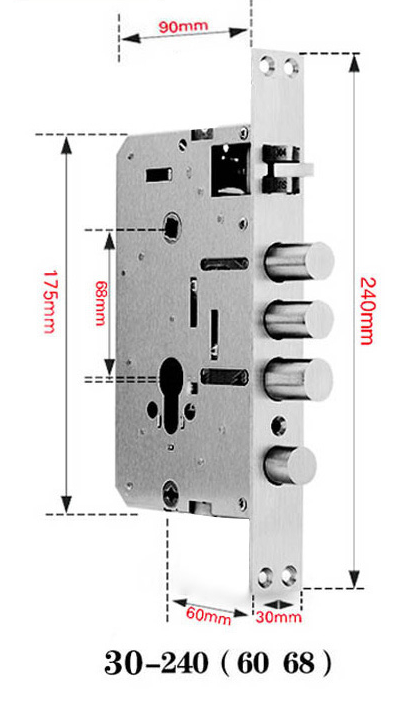 Mortise 6068 de cerradura de puerta redonda de acero – SupportLabStore ...